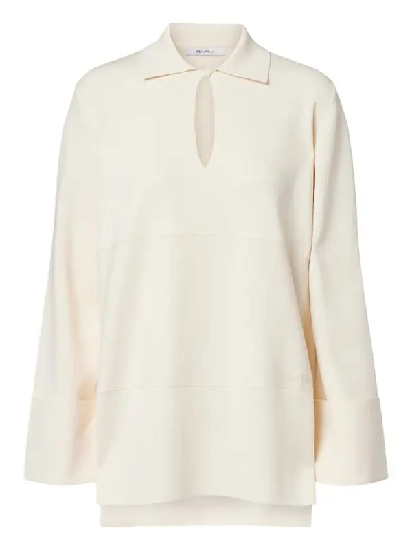 Max Mara Jersey Top - White