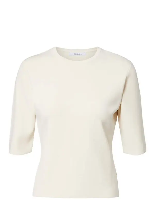 Max Mara Jersey Top - White