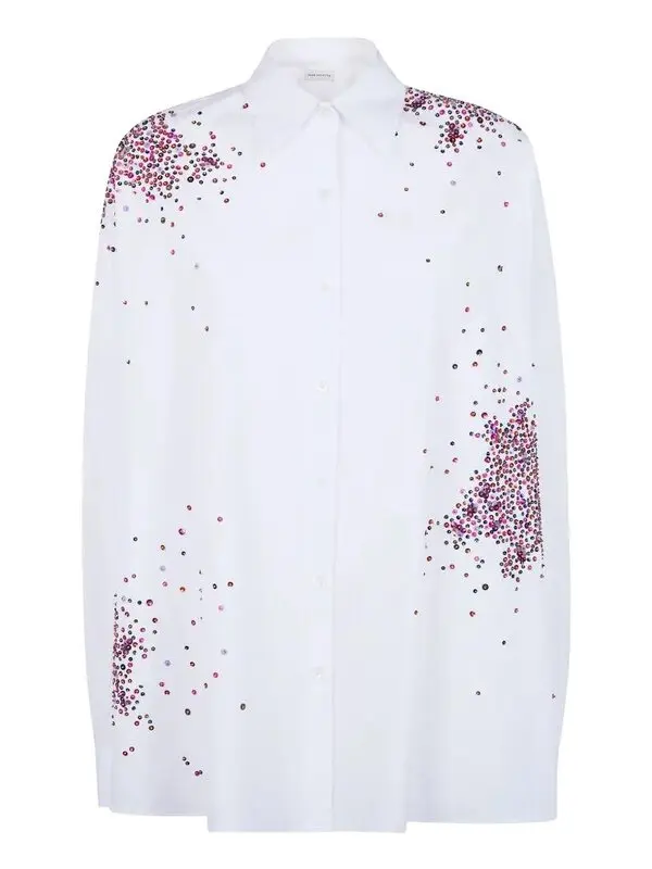 Dries Van Noten Casia Embroidered Shirt - White
