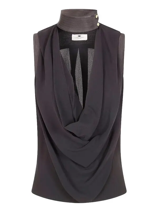 Elisabetta Franchi Sleeveless Blouse - Black