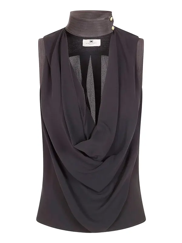 Elisabetta Franchi Sleeveless Blouse - Black