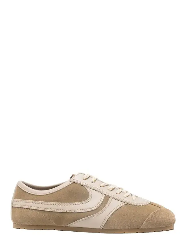 Dries Van Noten Leather Bowling Sneakers - Brown