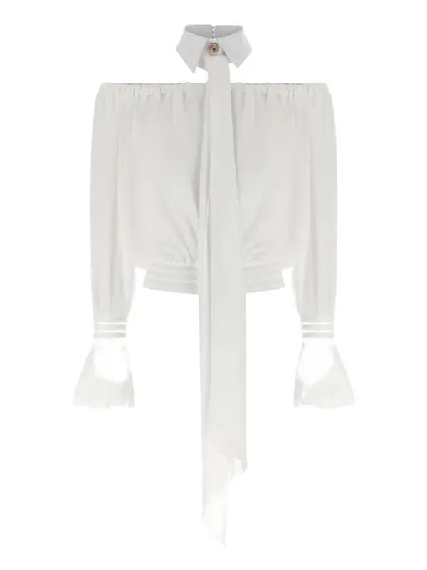 Elisabetta Franchi Off-the-shoulder Blouse - White