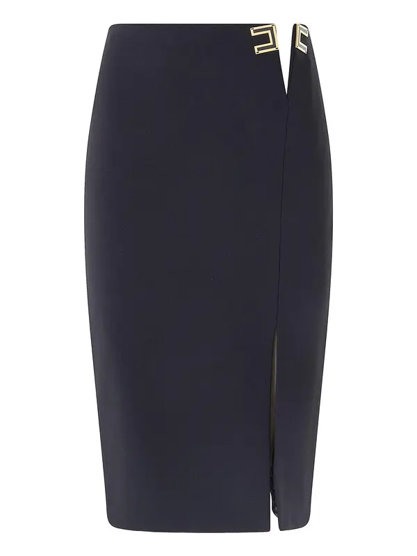 Elisabetta Franchi Midi Pencil Skirt - Black