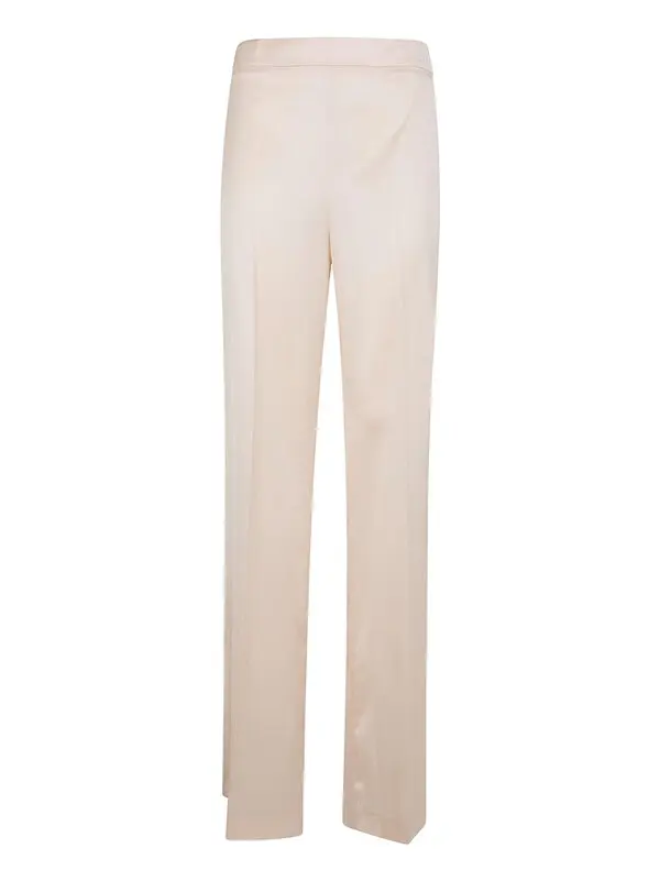 TWINSET Wide Leg Relaxed Trousers - White