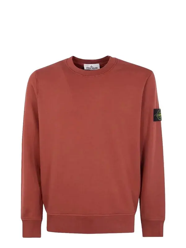 Stone Island Round Neck Sweatshirt - Red