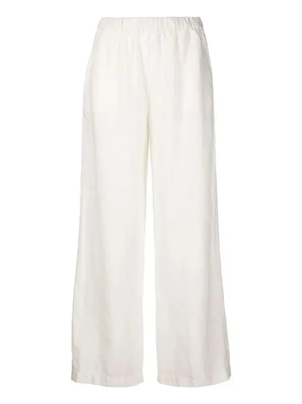 Aspesi Wide Leg Linen Trousers - Beige