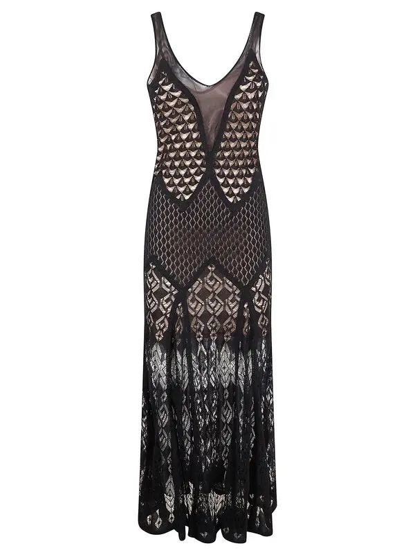 Blumarine Long Knit Dress - Black