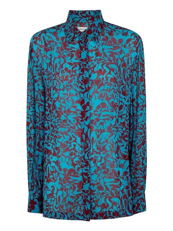 Dries Van Noten Cavala Printed Shirt - Blue