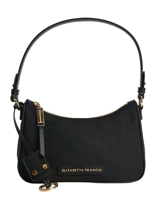 Elisabetta Franchi Logo Plaque Tote - Black