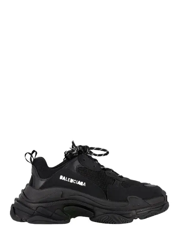 Balenciaga Triple S Logo Sneakers - Black