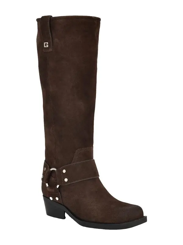 Guess Harness Knee High Boots - Brown