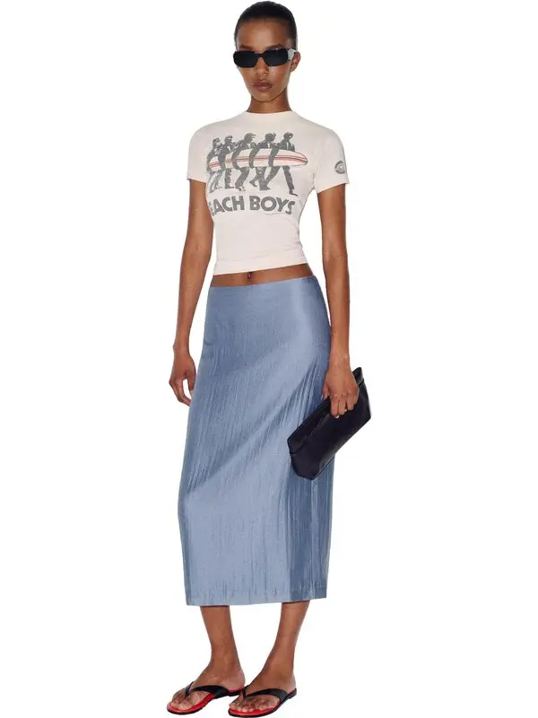 REFORMATION Helen Low Waist Midi Skirt - Purple