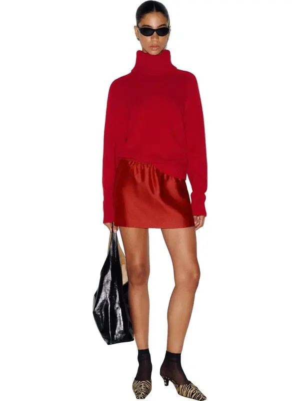 REFORMATION Elva Mini Skirt - Red
