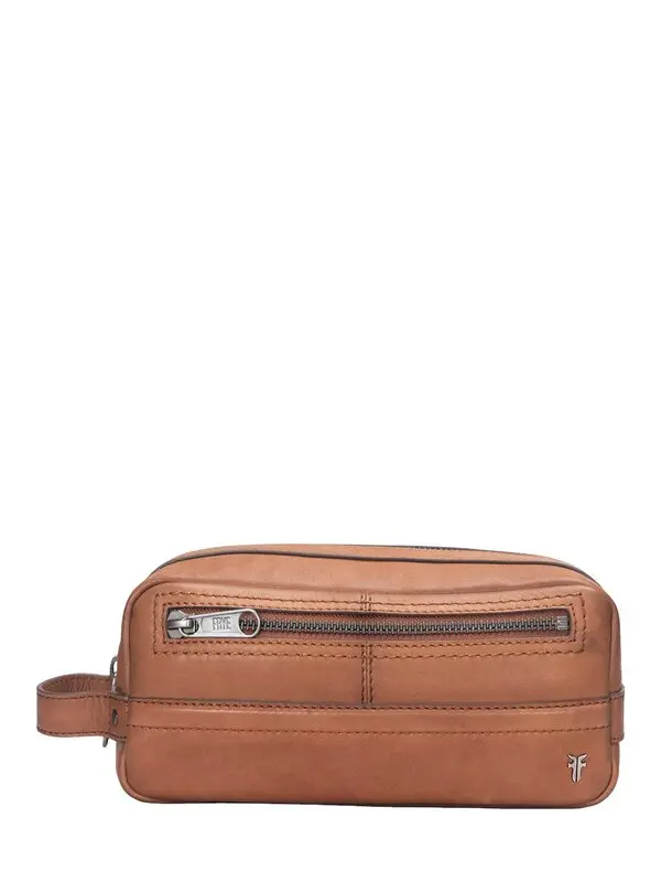 Frye Nash Leather Dopp Kit - Cognac