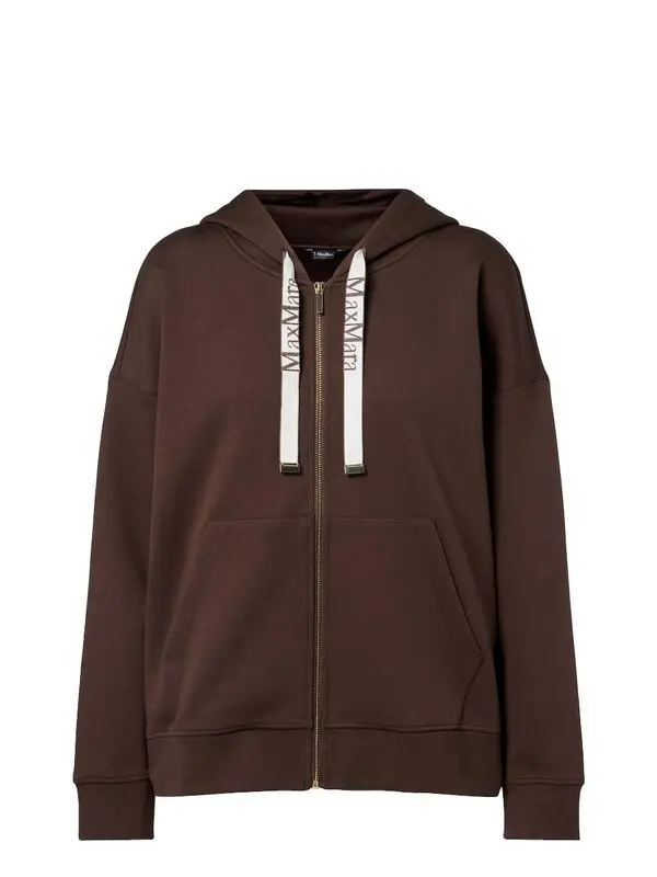 Max Mara Jour Cotton-blend Hoodie - Brown