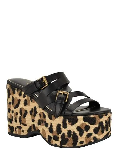 Guess Nailah Platform Wedge Sandal - Black