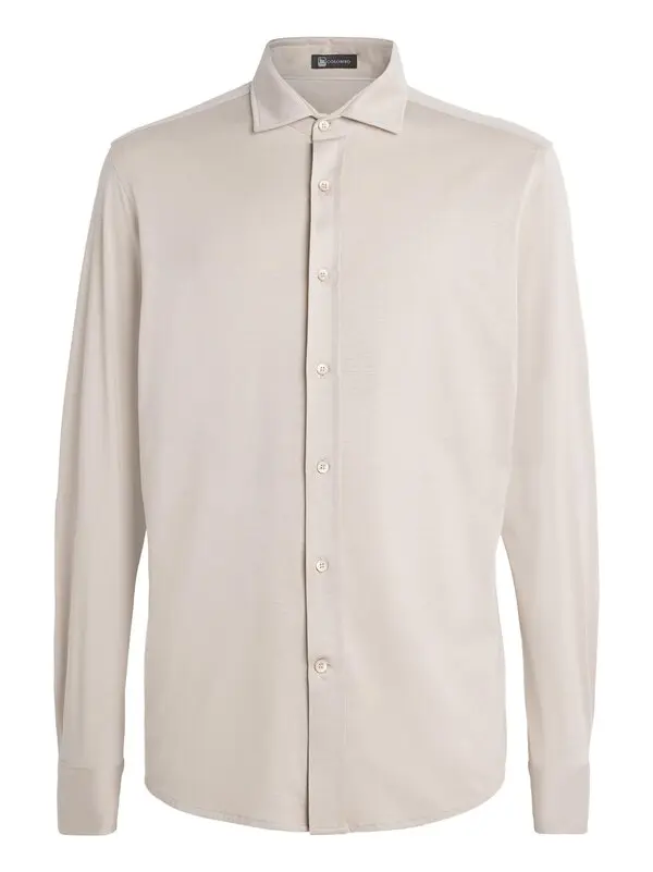 Colombo Silk-cotton Shirt - Beige