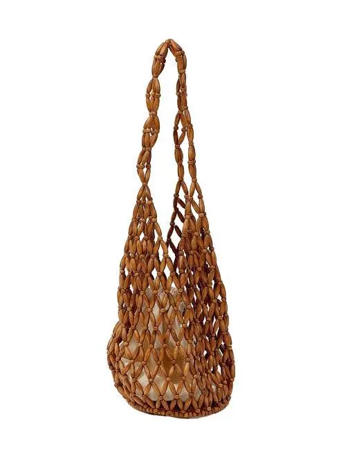 Hat Attack Aria Beaded Tote - Brown