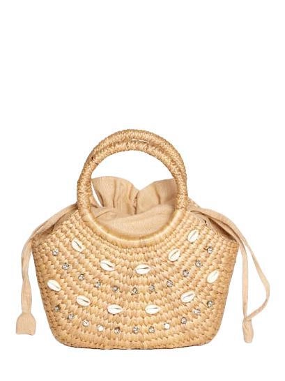 Hat Attack Janie Shell Handheld Bag - Natural