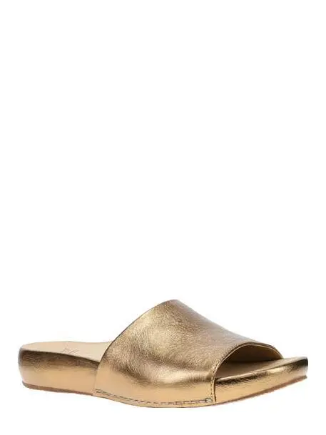 Dansko Leather Slide Sandal - Bronze