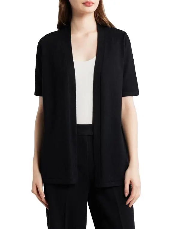 Anne Klein Open Front Cardigan - Anne Black