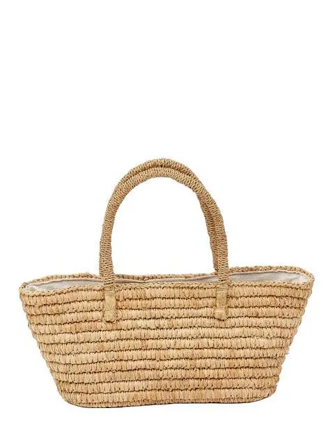Hat Attack Anora Mini Straw Handheld Bag - Natural