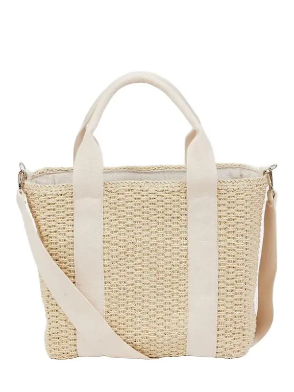 Hat Attack Modern Straw Cooler Tote - Natural