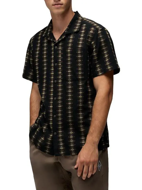 Prana Mantra Light Heritage Camp Shirt - Dark Roast