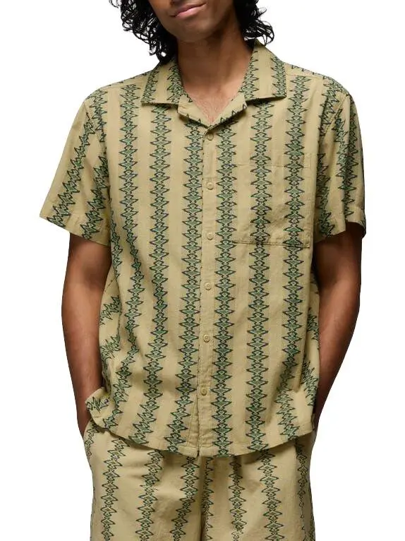 Prana Mantra Light Heritage Camp Shirt - Jackfruit