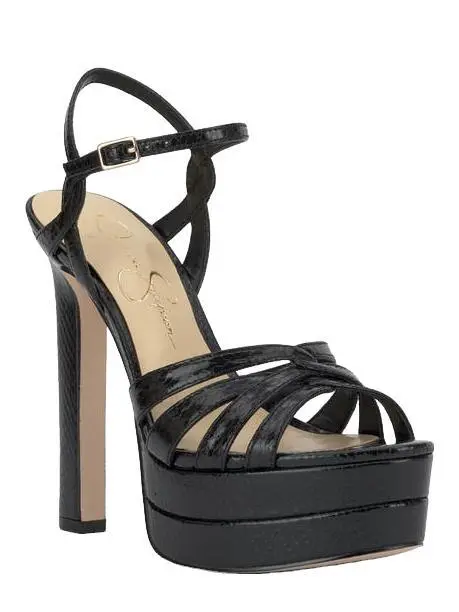Jessica Simpson Itzari Platform Sandals - Black