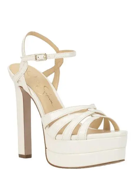 Jessica Simpson Itzari Platform Sandals - Bright White