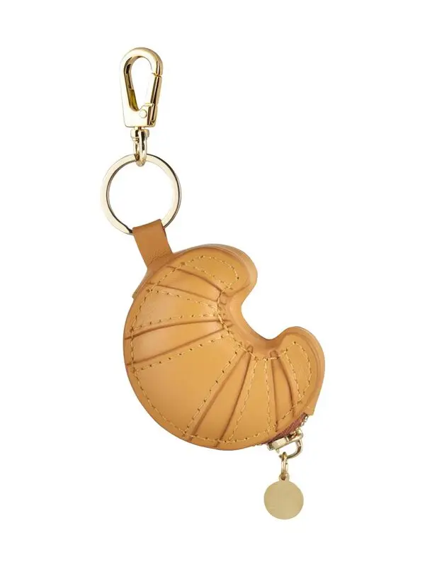POSH TECH Croissant Airtag Bag Charm - Brown