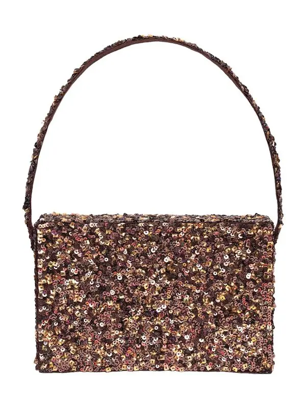SIMITRI Sequin Box Clutch - Cocoa