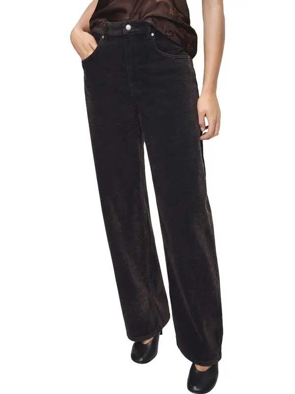 Mango Balloon Velvet Full-length Jeans - Chocolate