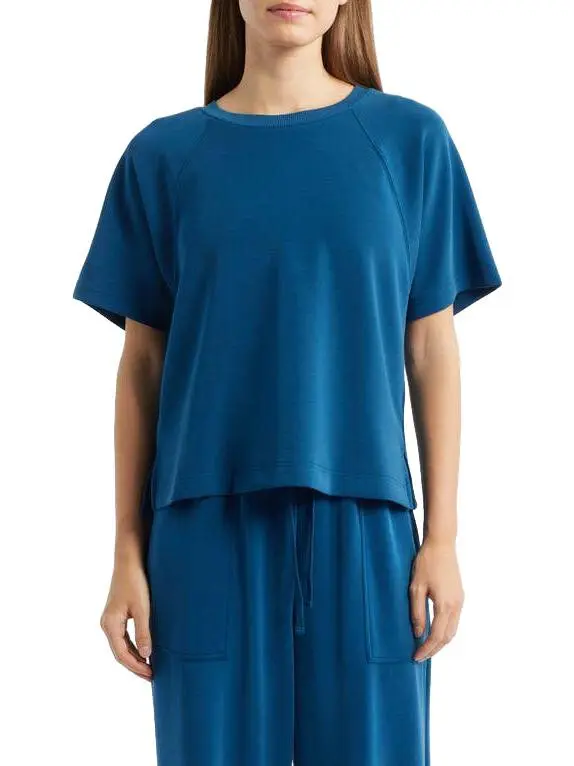 CITY BLUES Raglan Sleeve T-shirt - Blue Opal