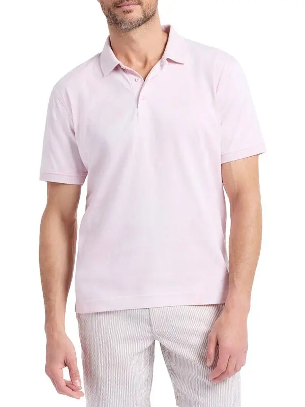 Robert Graham Linford Cotton Polo - Light Pink
