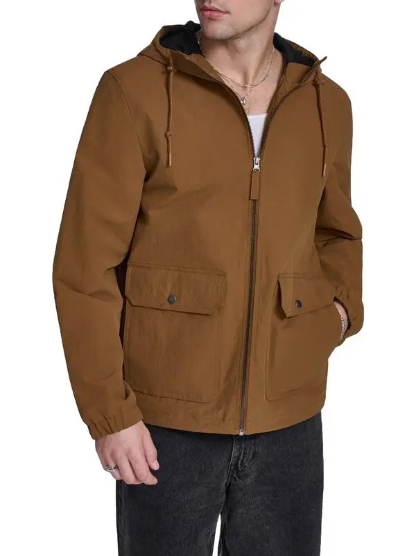 LEVI'S Water-resistant Hooded Jacket - Worker Brown