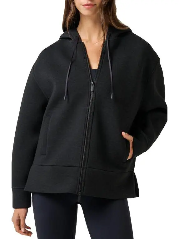 Travis Mathew Cloudscape Zip-up Hoodie - Heather Black
