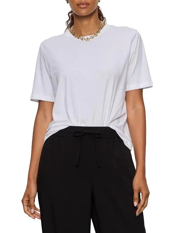 Sanctuary Relaxed Fit Cotton T-shirt - White