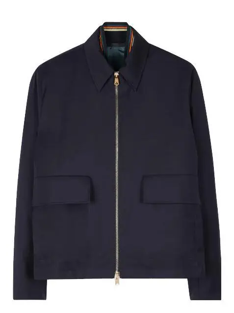 Paul Smith Wool 'storm System' Zip Jacket - Blue