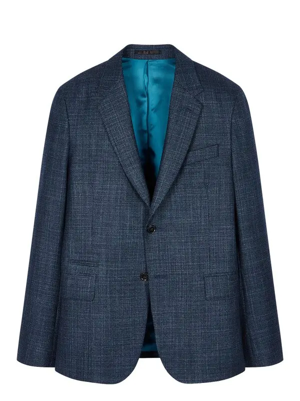 Paul Smith Tailored-fit Wool-silk Blazer - Blue
