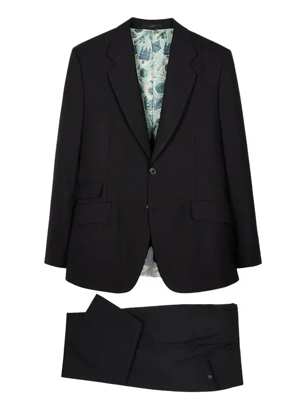 Paul Smith Fresco Wool Suit - Black