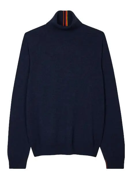 Paul Smith Cashmere Roll Neck Sweater - Blue