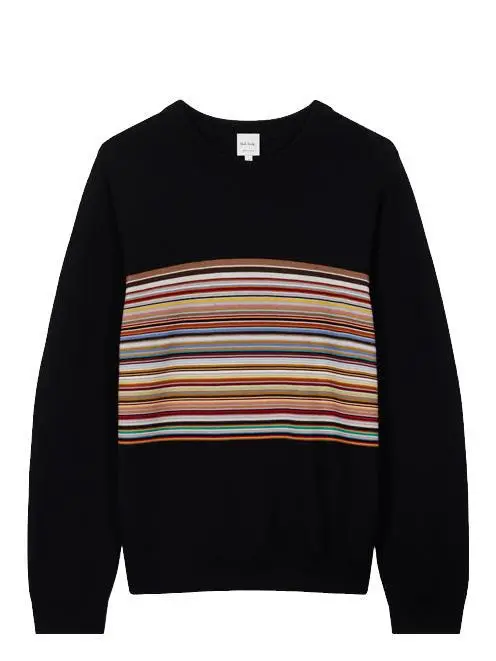 Paul Smith Signature Stripe Wool Sweater - Black