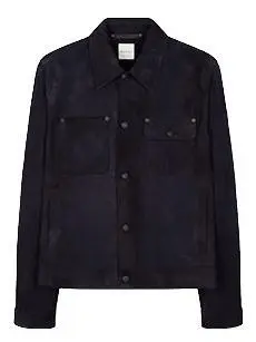 Paul Smith Short Suede Jacket - Blue
