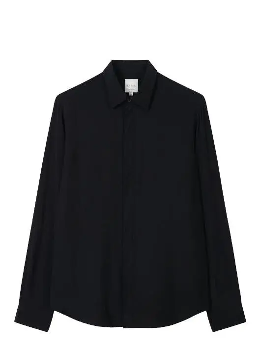Paul Smith Slim-fit Viscose Evening Shirt - Black