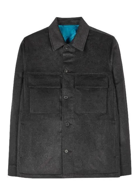 Paul Smith Wool-cashmere Shirt Jacket - Grey
