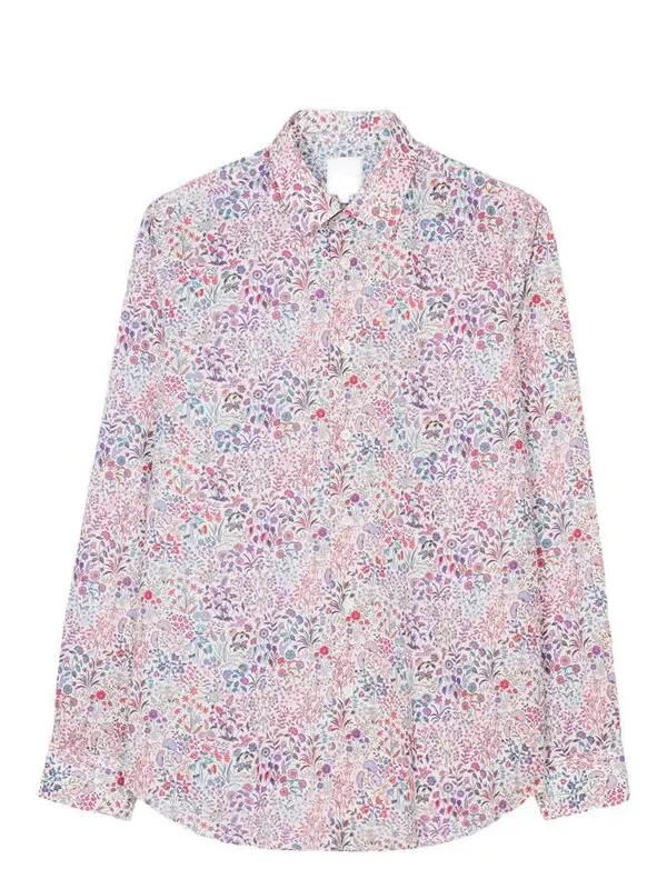 Paul Smith Tailored-fit 'liberty Floral' Print Shirt - Pink