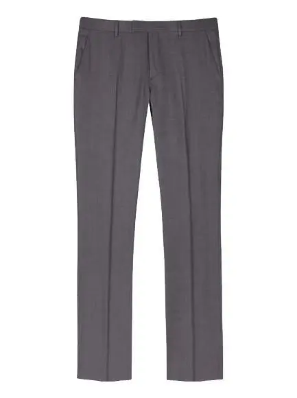 Paul Smith Tapered-fit Linen And Wool-blend Twill Trousers - Grey